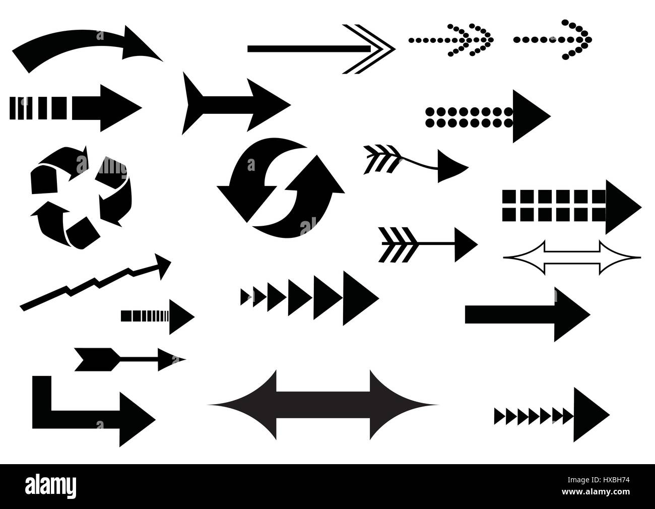 Symboles fleche Banque d'images vectorielles - Alamy