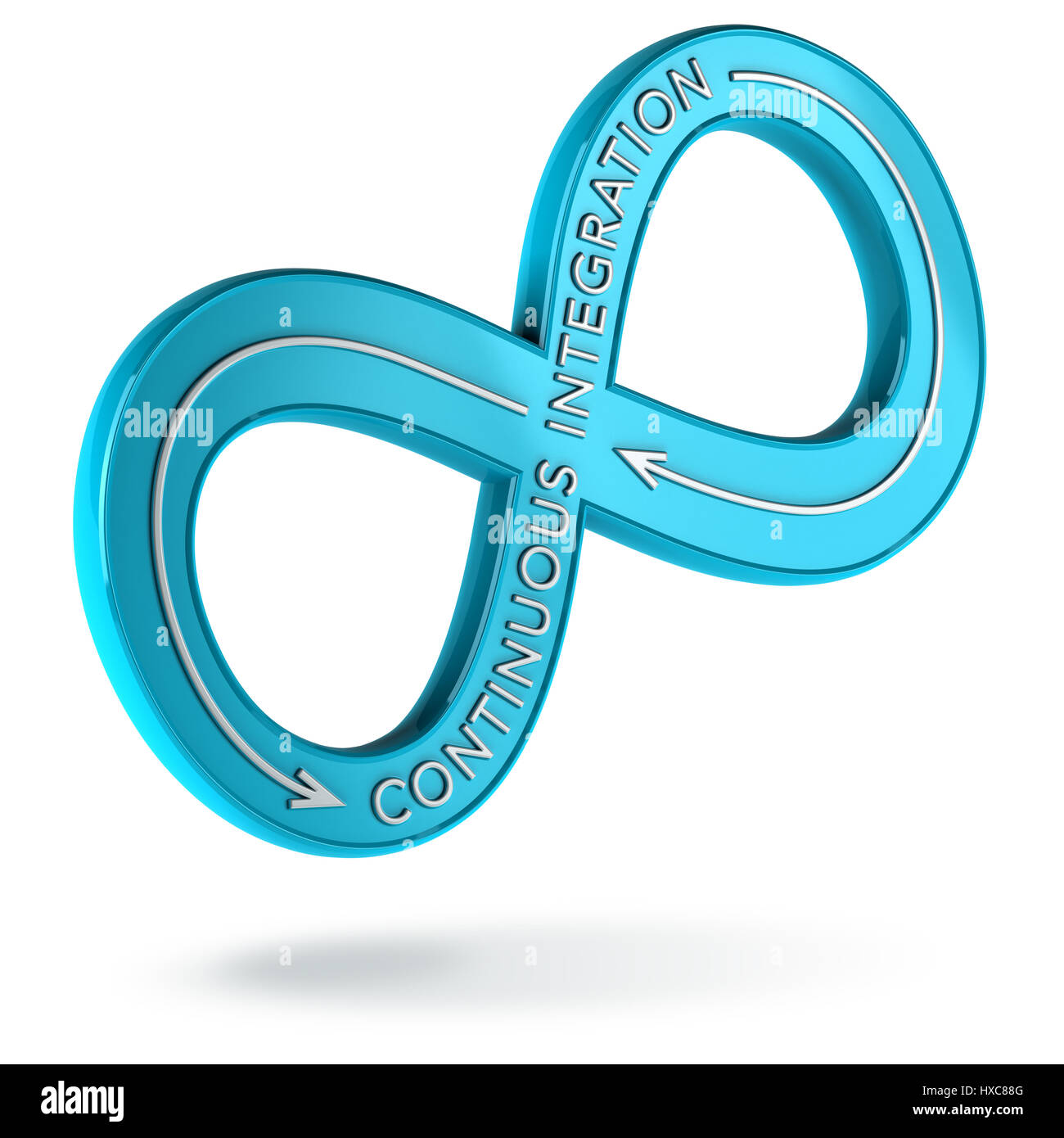 3d illustration d'un symbole infini avec le texte l'intégration ...