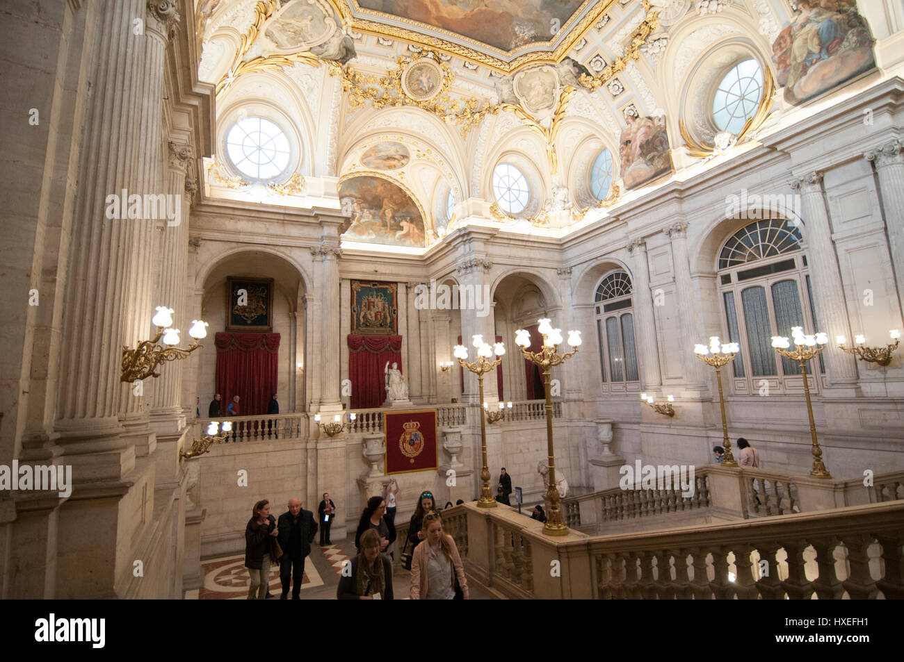 Royal Palace Madrid Interior Banque d'image et photos - Alamy