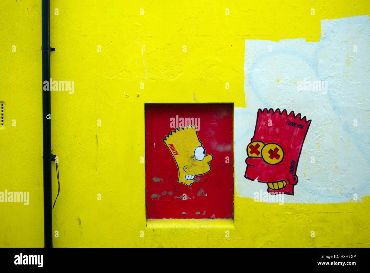 Street art graffiti bart simpson Banque de photographies et d’images à haute résolution - Alamy