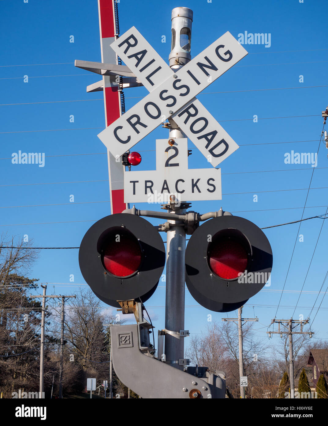 Railroad stop sign Banque de photographies et d’images à haute ...