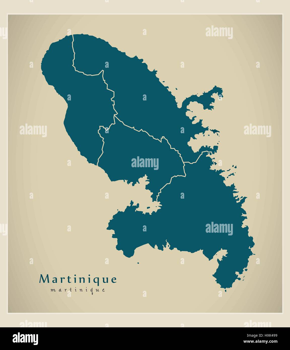 Martinique map vector Banque de photographies et d’images à haute ...
