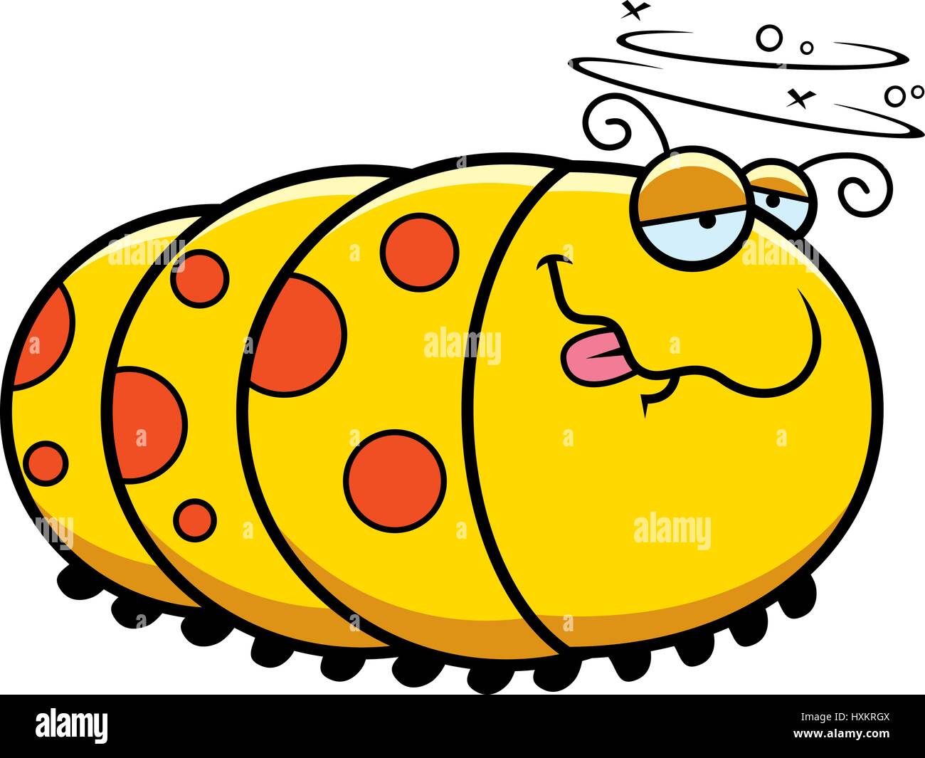 Illustration d'une caricature d'une chenille à la Bu Image Vectorielle ...