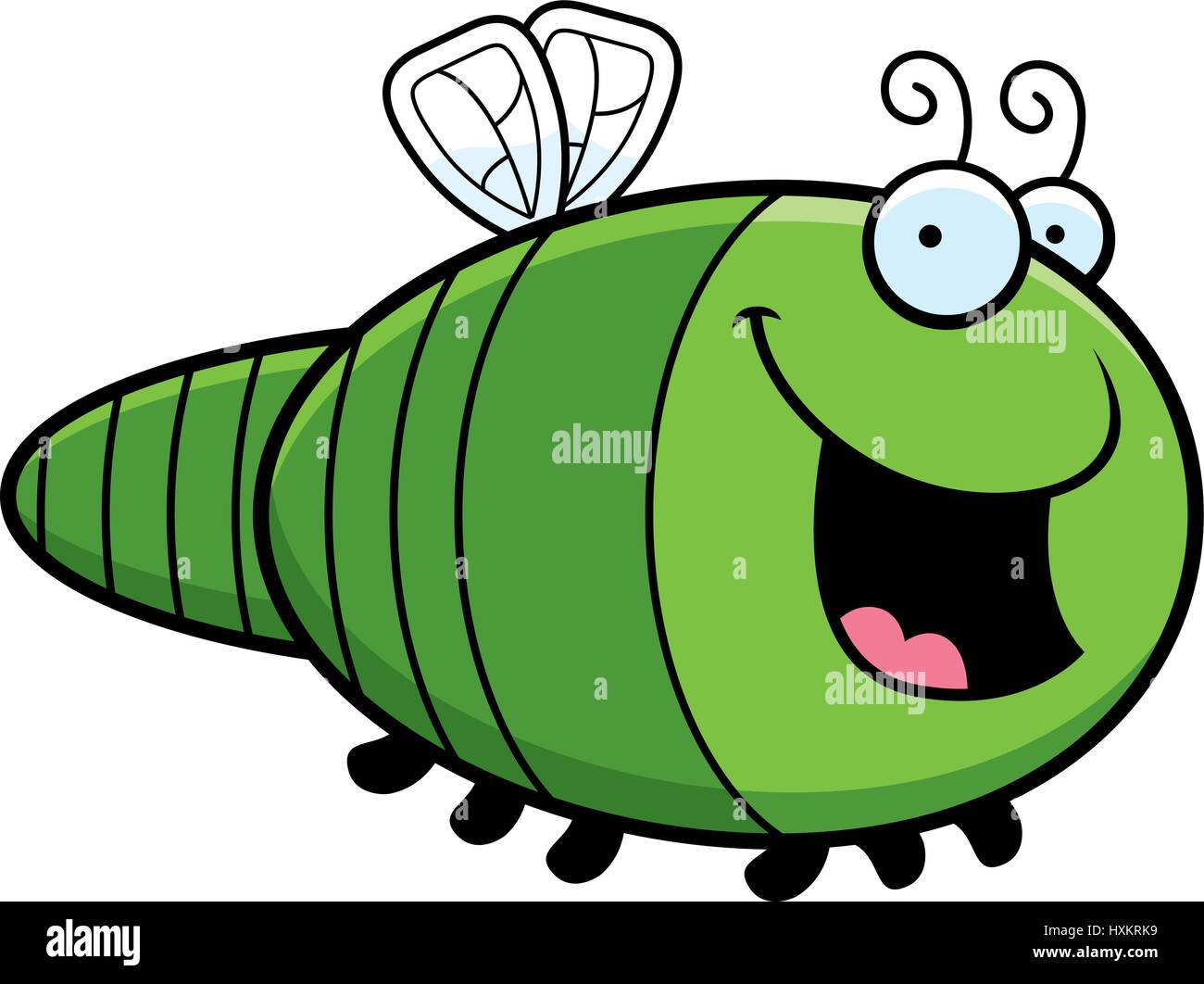 Cartoon illustration dragonfly smiling Banque de photographies et d ...