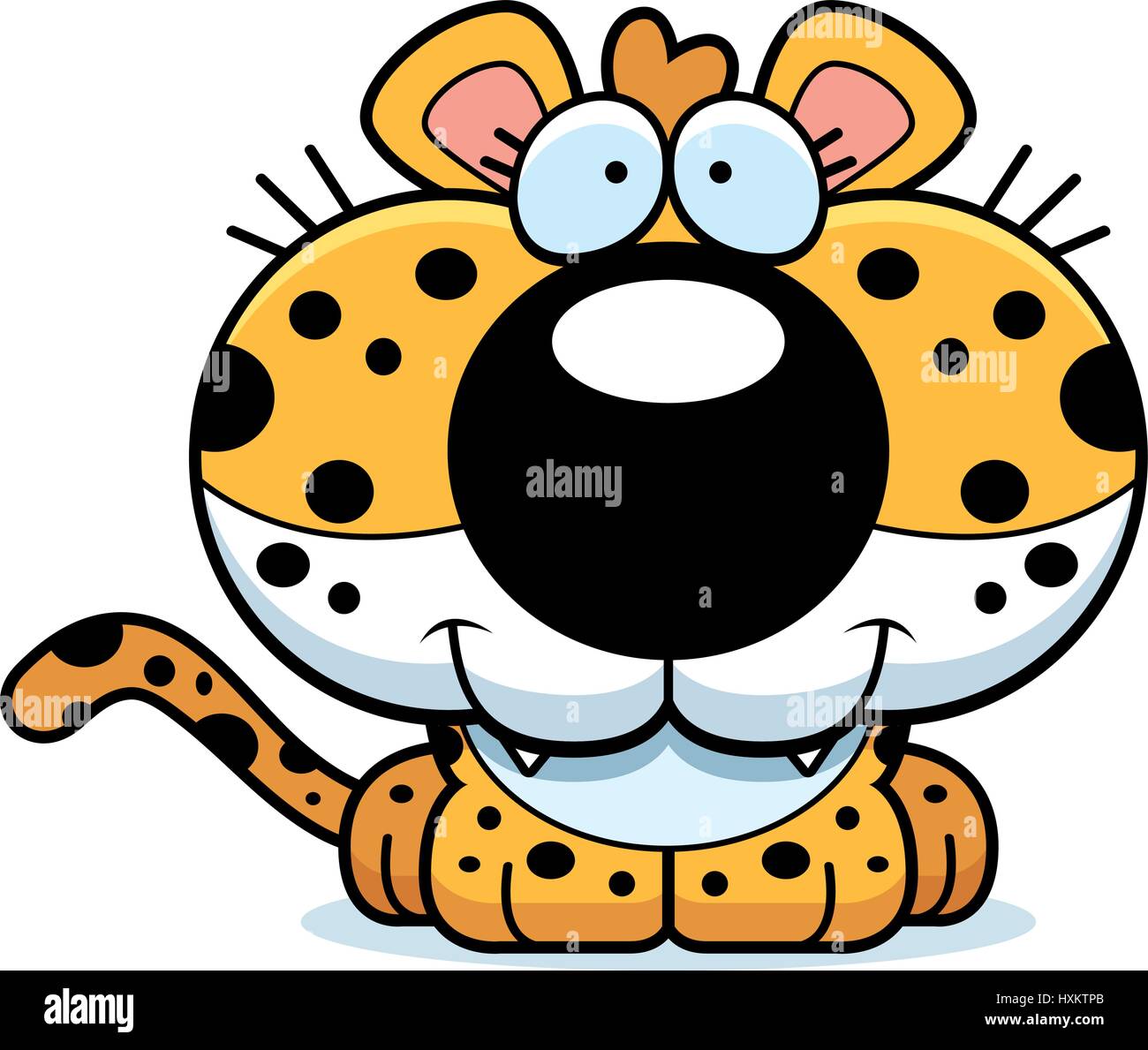 Un dessin animé leopard cub heureux et souriants Image Vectorielle ...