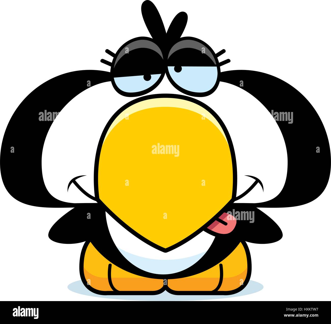 Illustration d'une caricature d'un petit pingouin avec une expression ...