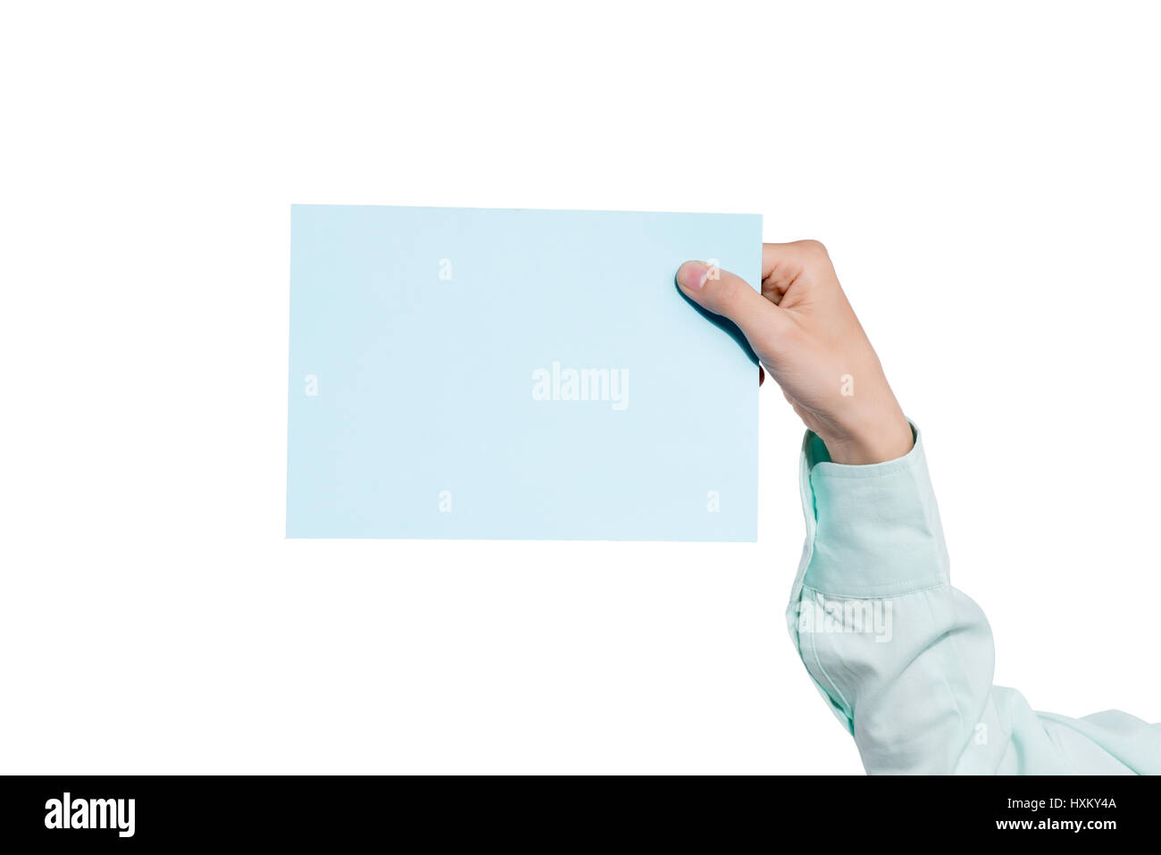 Person holding a4 paper Banque de photographies et d’images à haute ...