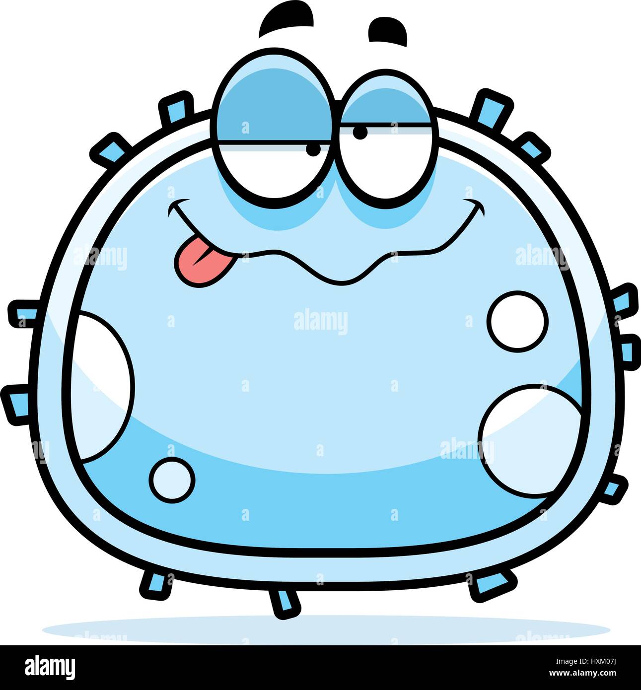 Un cartoon illustration d'un globule blanc à la Bu Image Vectorielle ...