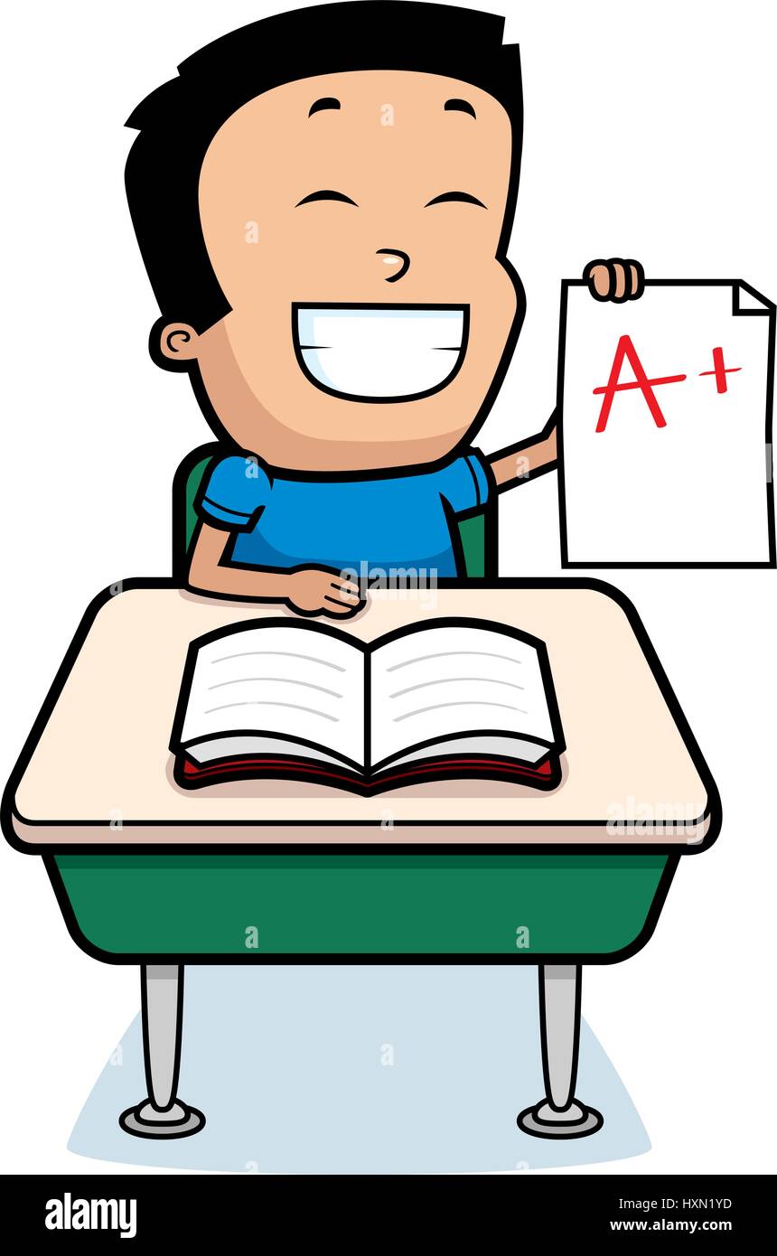 Illustration d'un dessin d'un garçon avec de bonnes notes Image ...