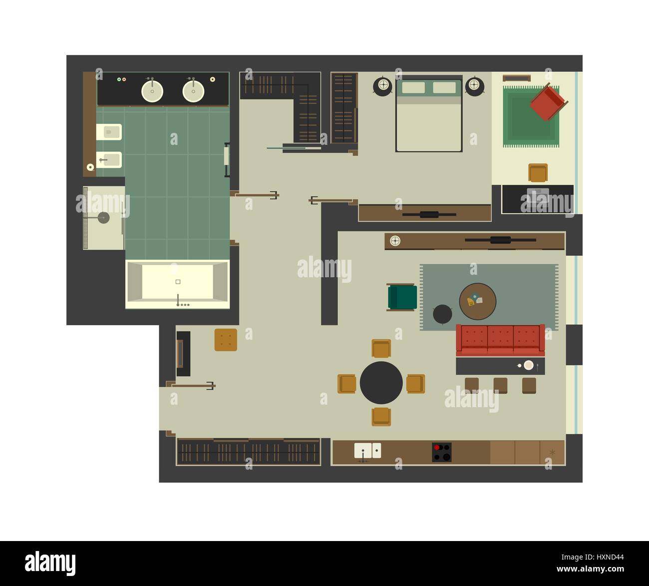 Vue en plan Banque d'images vectorielles - Alamy