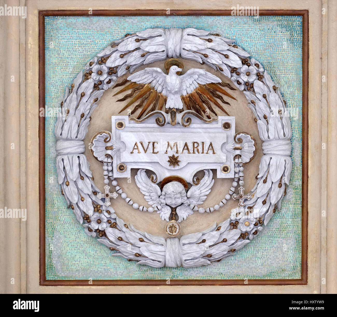 Ave Maria, décoration en stuc, basilique de Saint Paul Hors les Murs ...