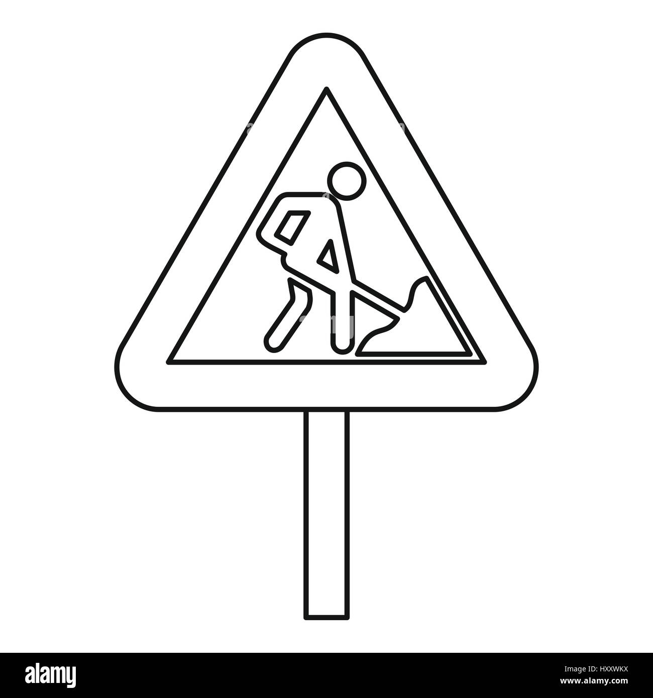 Construction site safety sign Banque d'images noir et blanc - Page 2 ...