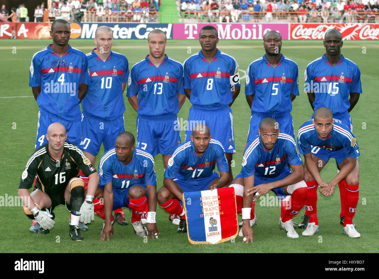 L'ÉQUIPE DE FRANCE CROATIE GROUPE V FRANCE EURO 2004 DR.MAGALHAES ...