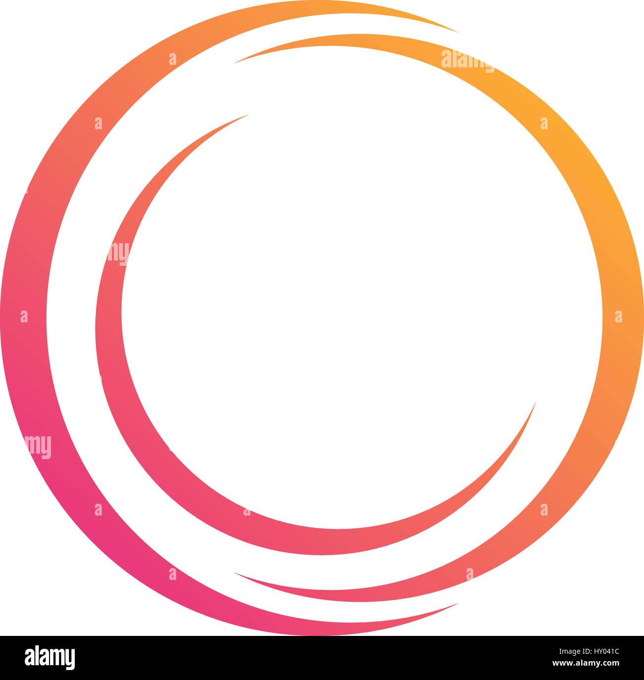 Abstract Swirl Design symbole en cercle, vector illustration Image ...