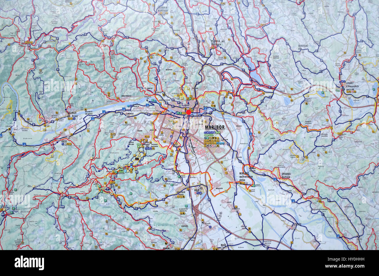 Plan de la ville de maribor Banque de photographies et d’images à haute ...
