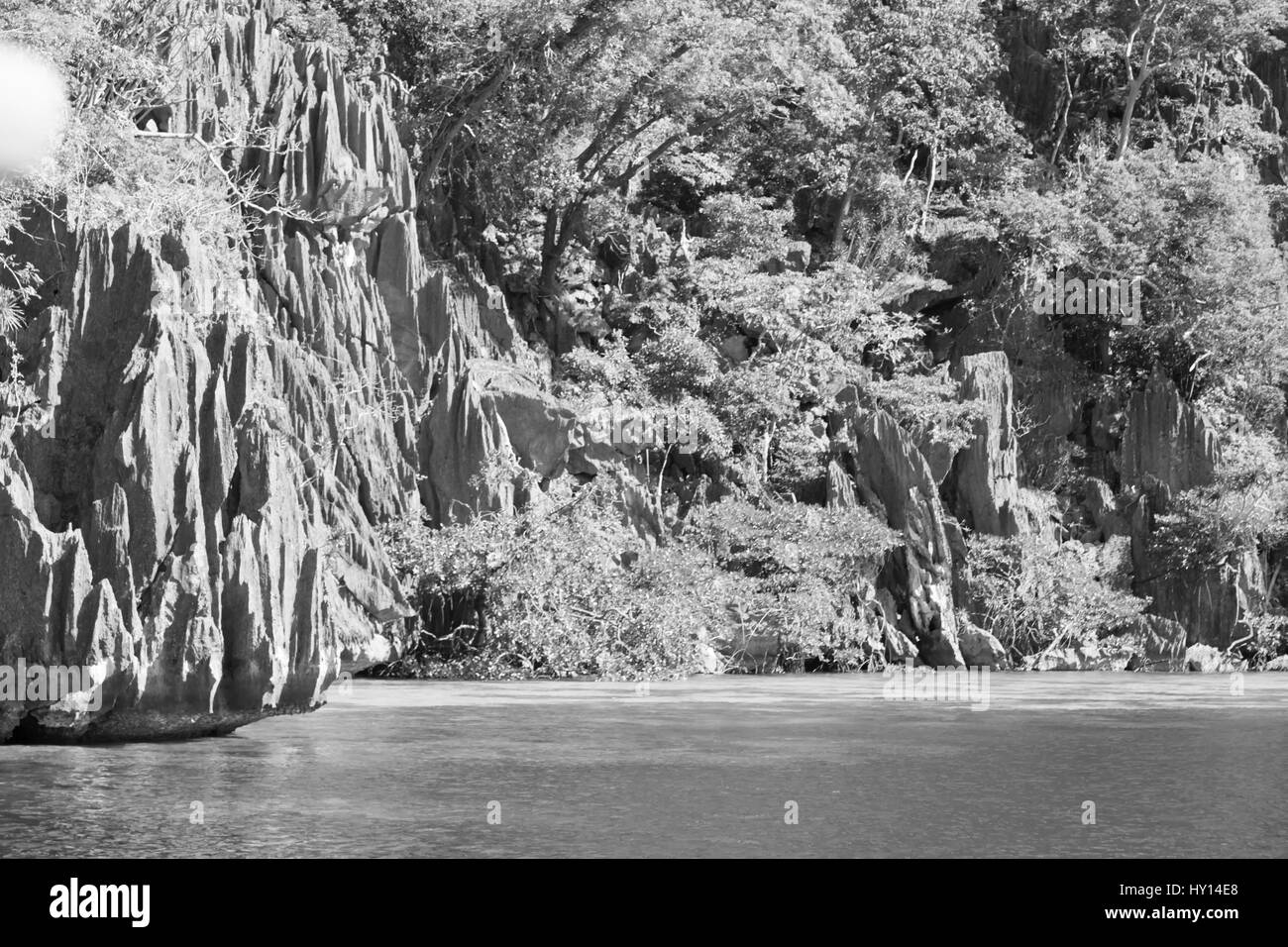 À partir d'un bateau en philippines Snake Island près de El Nido ...