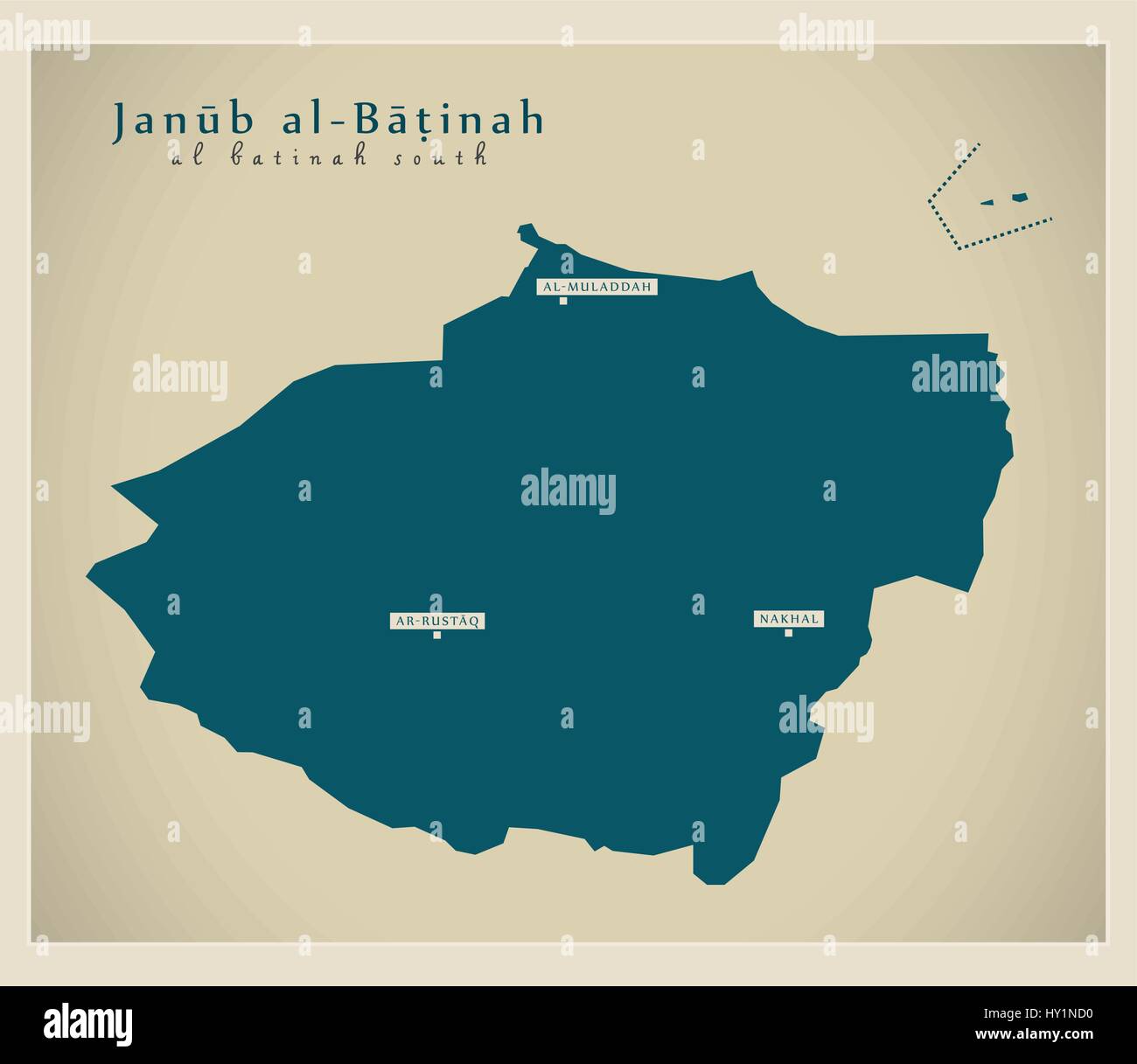 Rustaq map Banque d'images vectorielles - Alamy