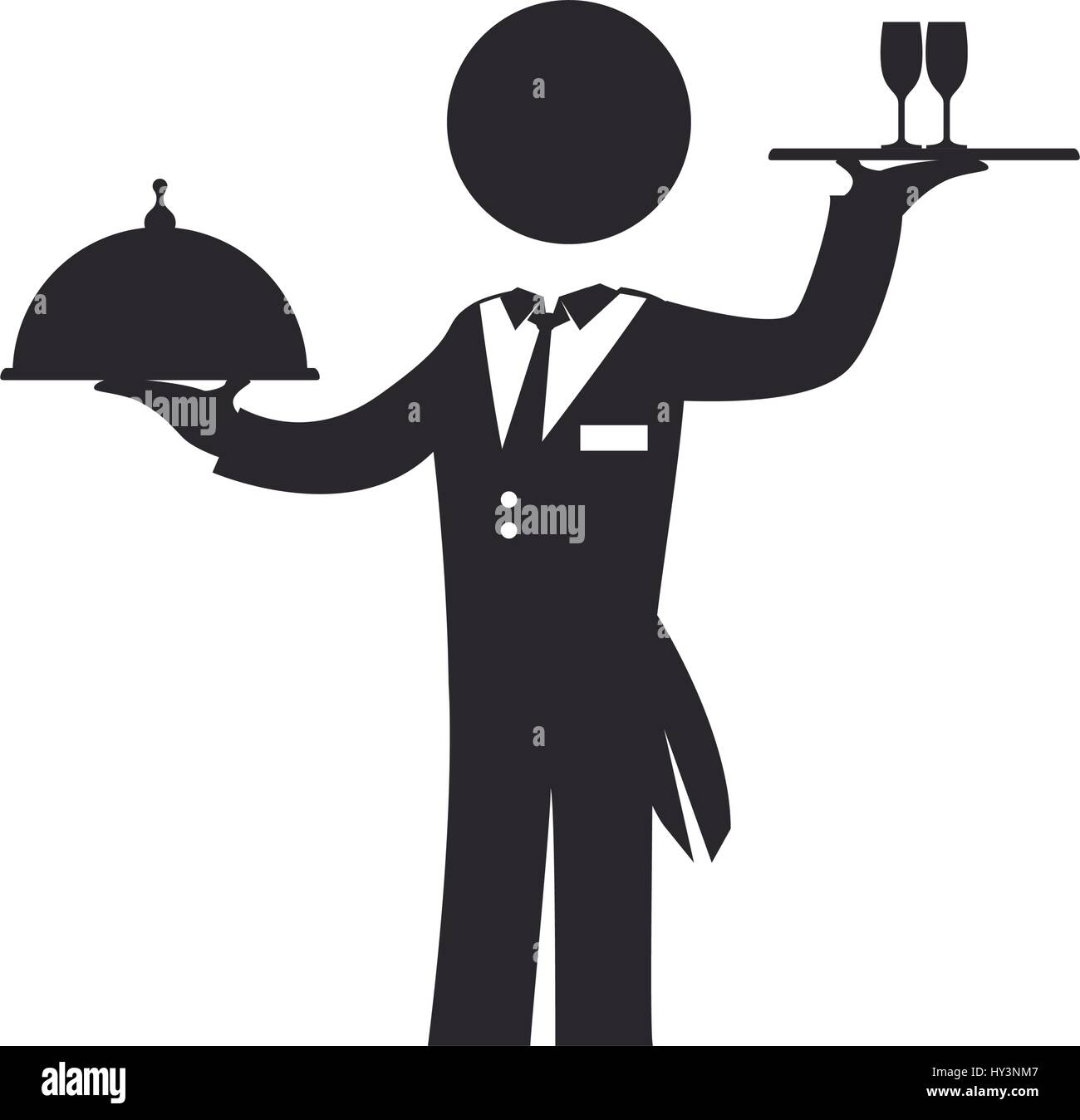 Hôtellerie restauration restaurant alimentaire lave icône vecteur illustration Image Vectorielle ...