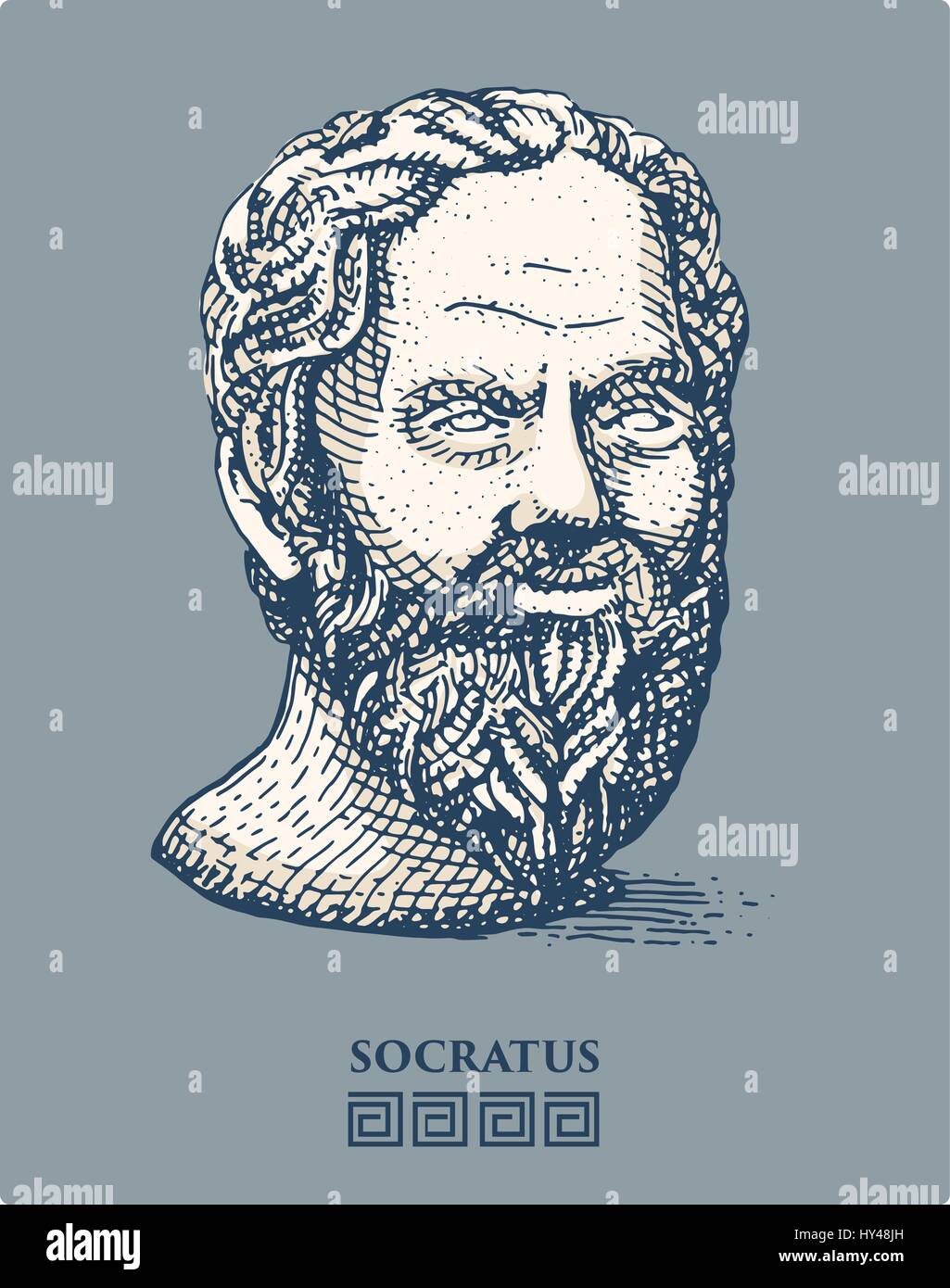 Socrates bust Banque d'images vectorielles - Alamy