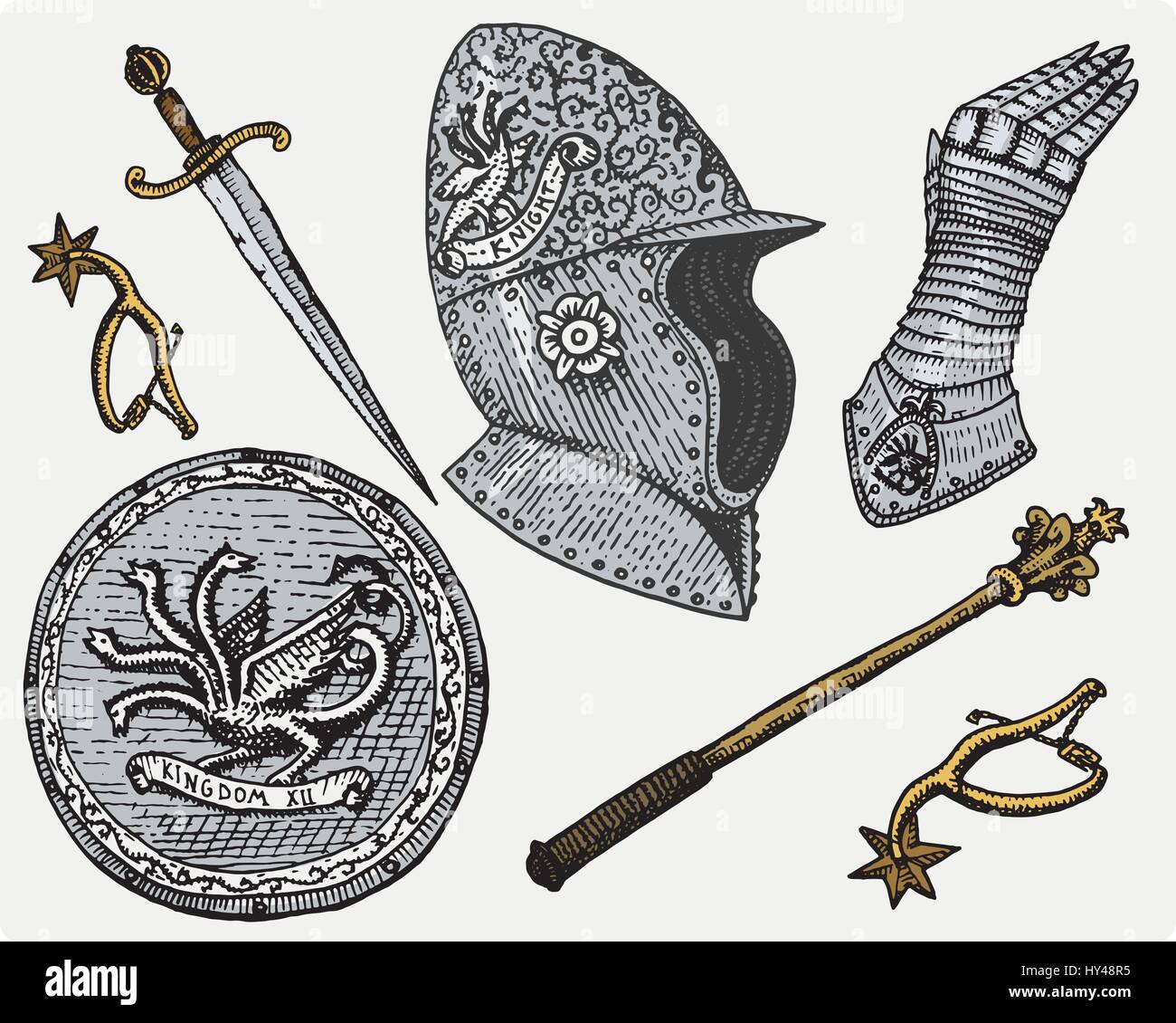 Medieval symbols Banque de photographies et d’images à haute résolution ...