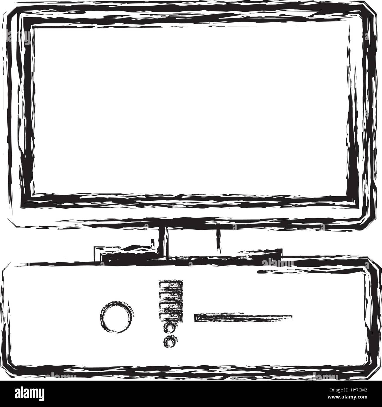 La technologie informatique pc icône vecteur illustration illustration ...