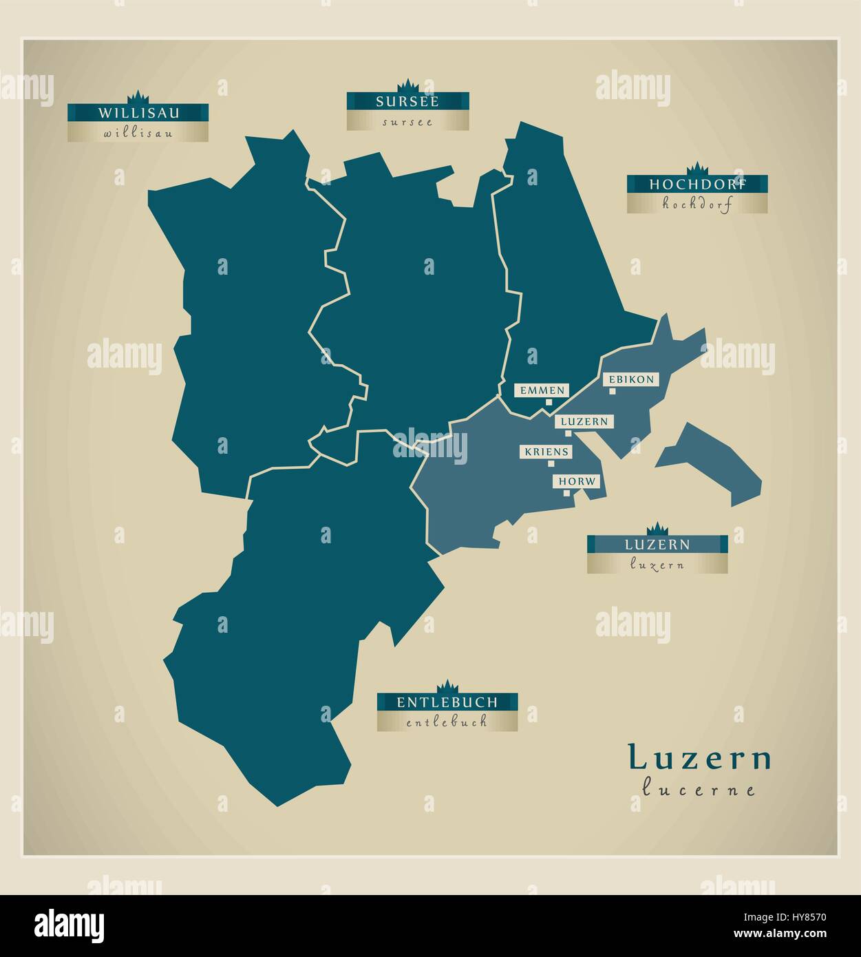 Luzern map Banque de photographies et d’images à haute résolution - Alamy