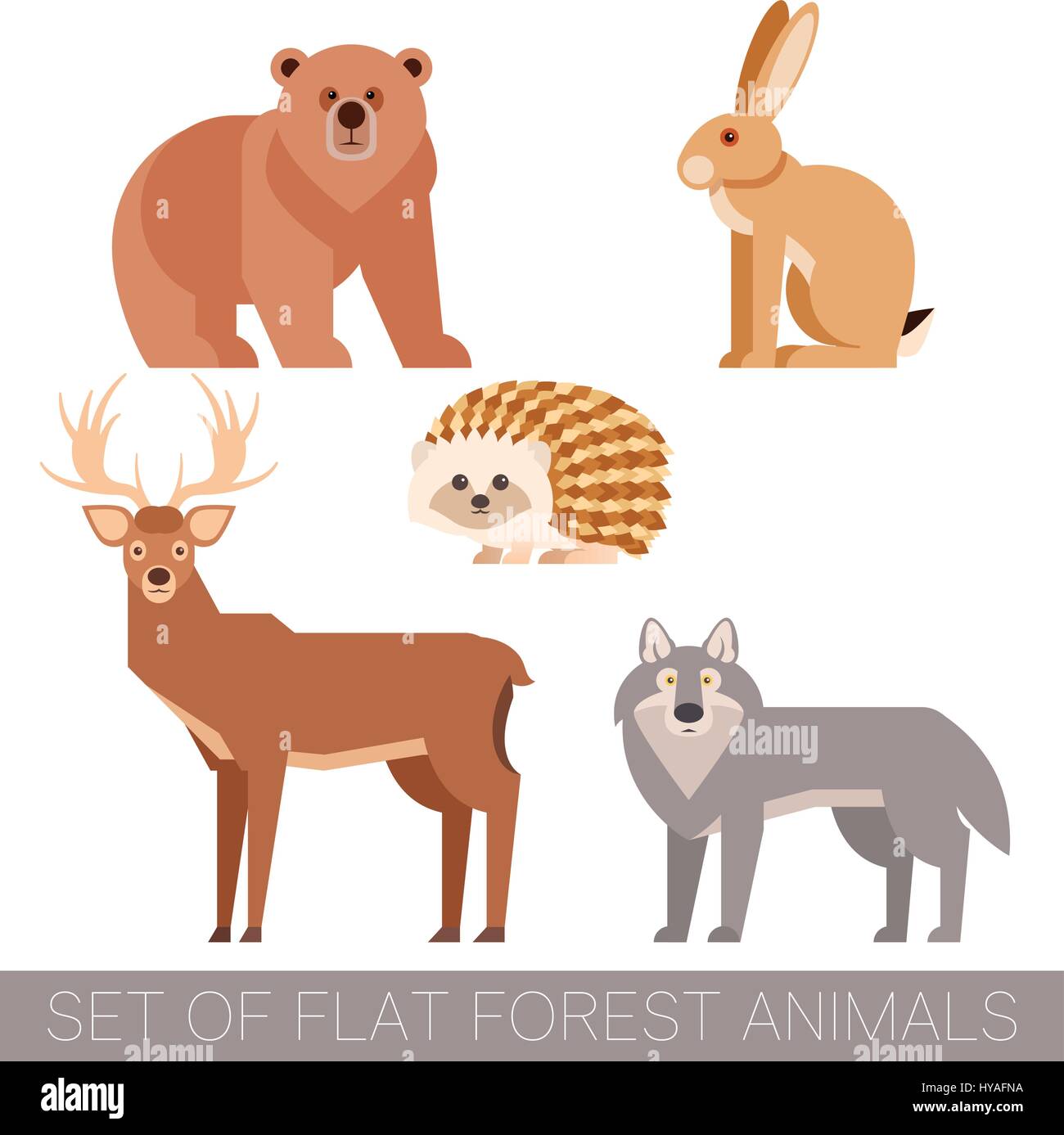 Tout les animaux de la forêt dessin Banque de photographies et d’images ...