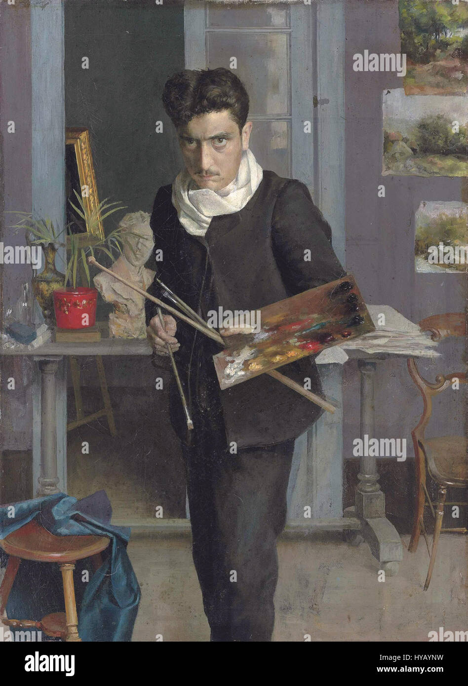 « Autorretrato joven » (Autoportrait jeune) de Julio Romero de Torres ...