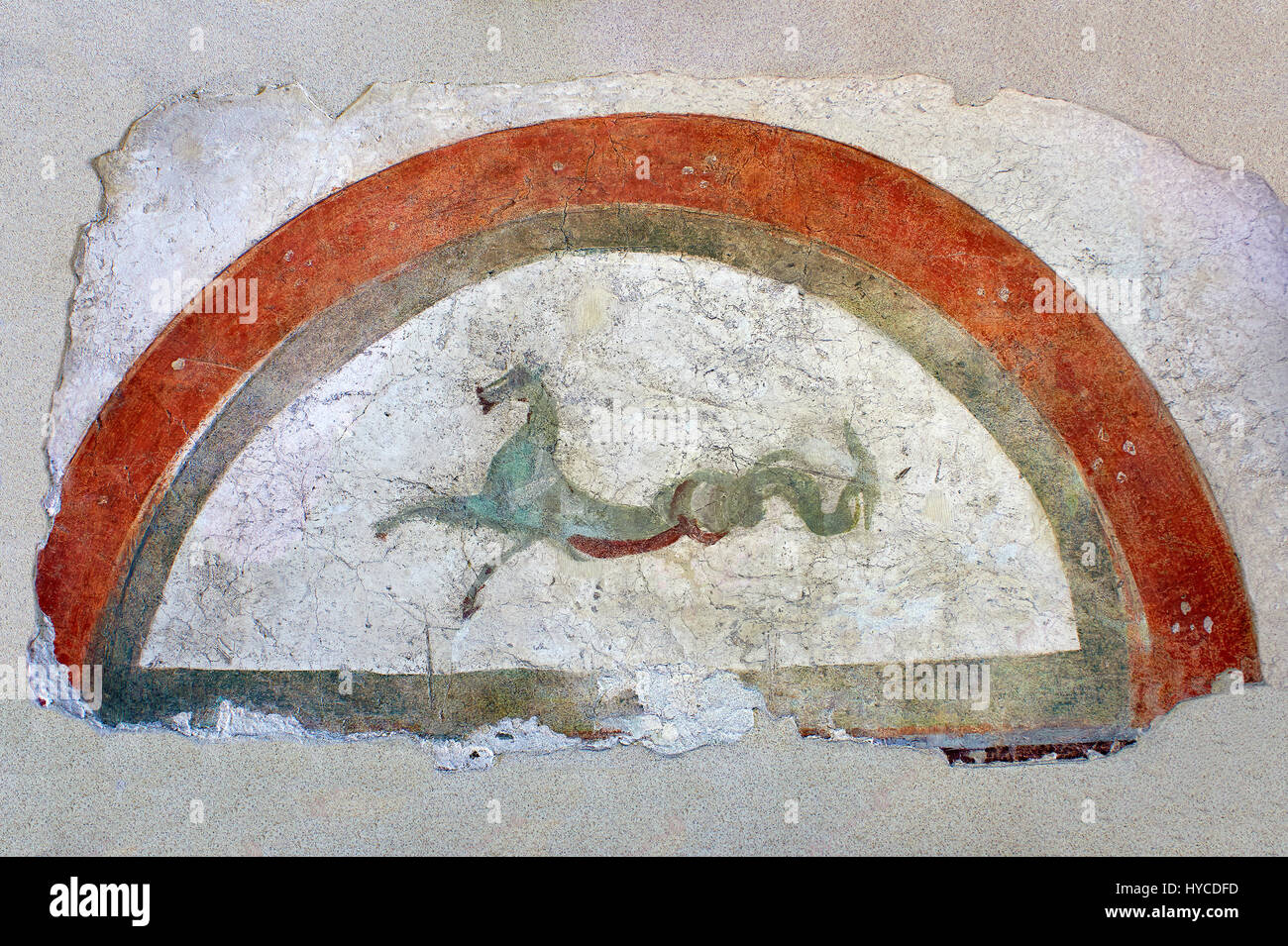 Fresque romaine décoration murale du Villas de Rome représentant Pégase ...