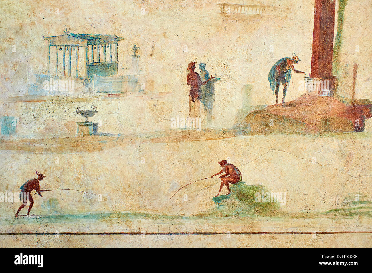 Fresque romaine décorations murales de l'Triclinium C, Villa Farnesia ...