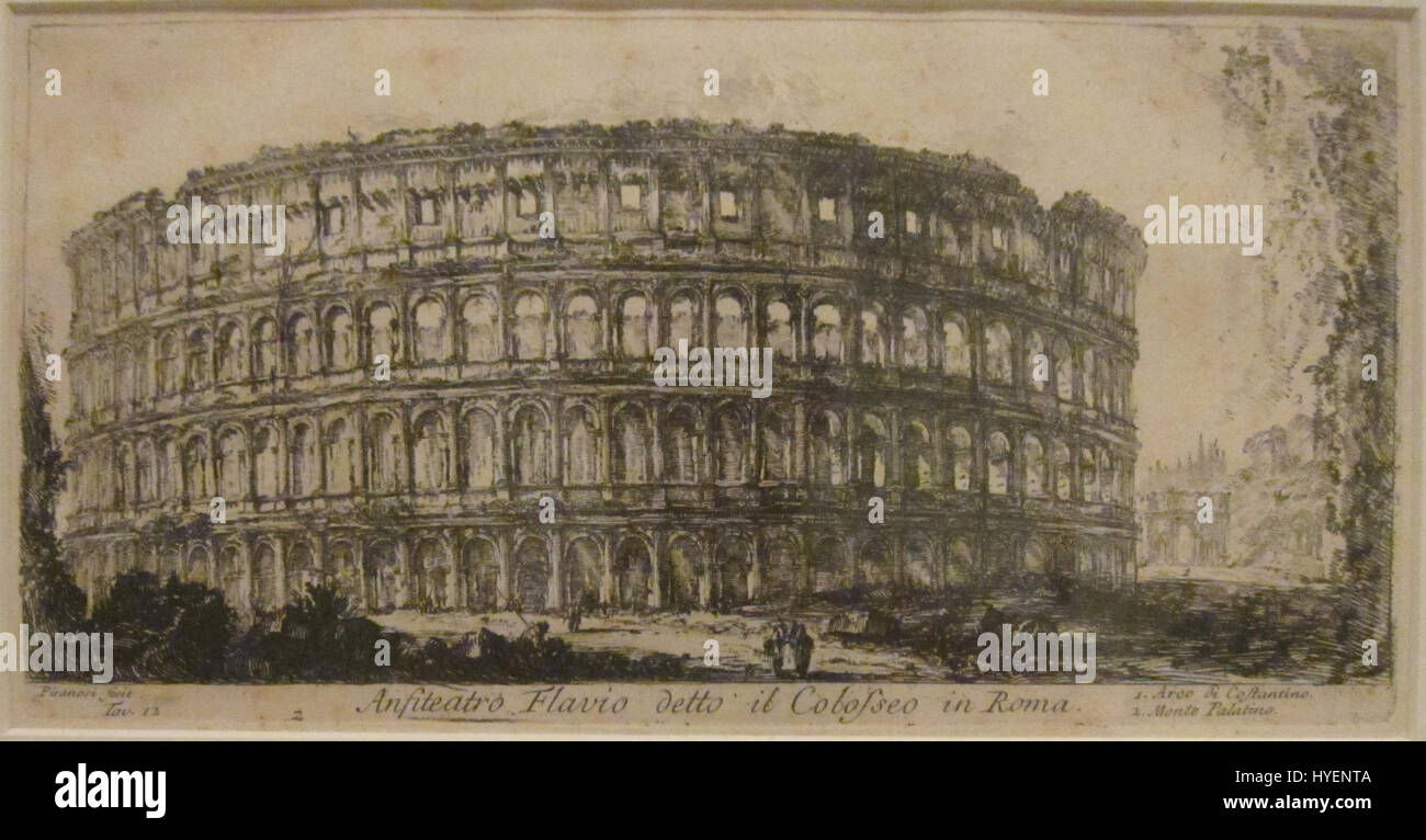 "L'amphithéâtre Flavien' de 'vues de Rome" par Piranesi, gravure ...