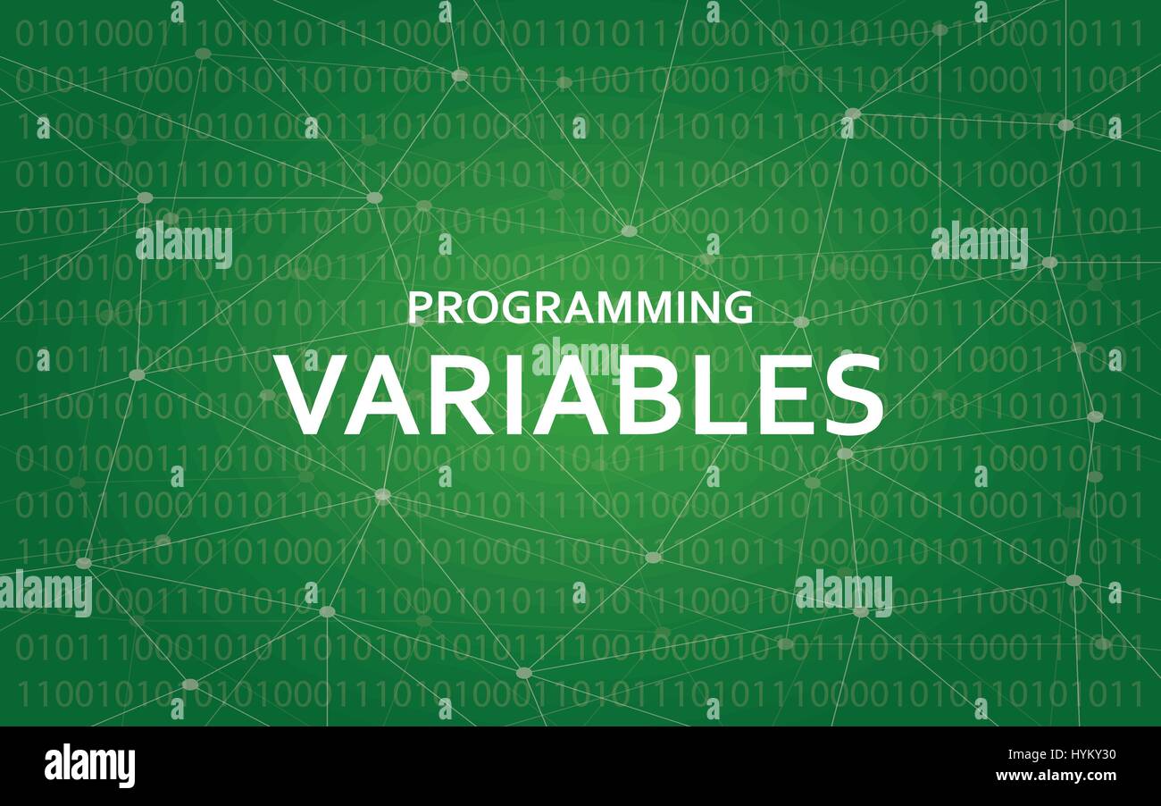 Les variables de programmation texte blanc illustration avec en fond la ...