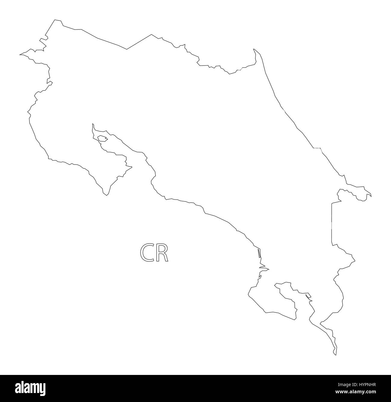 Silueta de costa rica Banque d'images vectorielles - Alamy