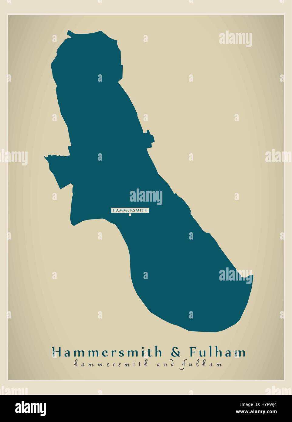 Fulham city map Banque d'images vectorielles - Alamy