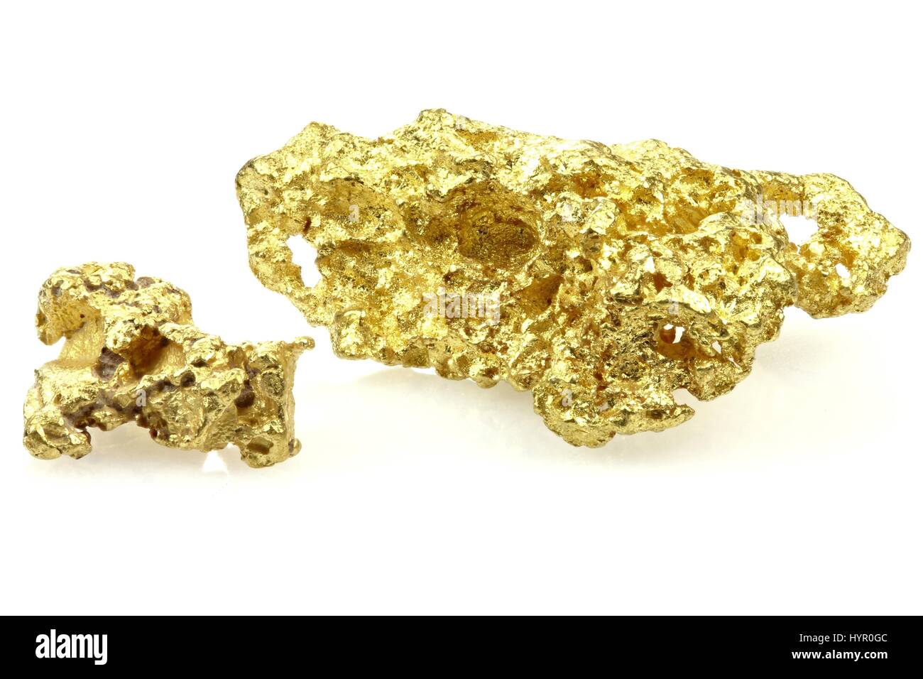 Des pépites d'or trouvés dans le Queensland, Australie isolé sur fond ...