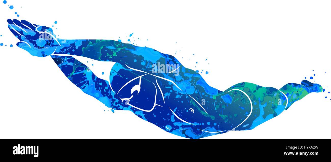 Logo de natation Banque d'images vectorielles - Alamy