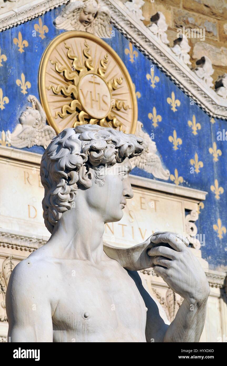 Replica Statue de David de Michel-Ange, Florence, Italie Photo Stock ...