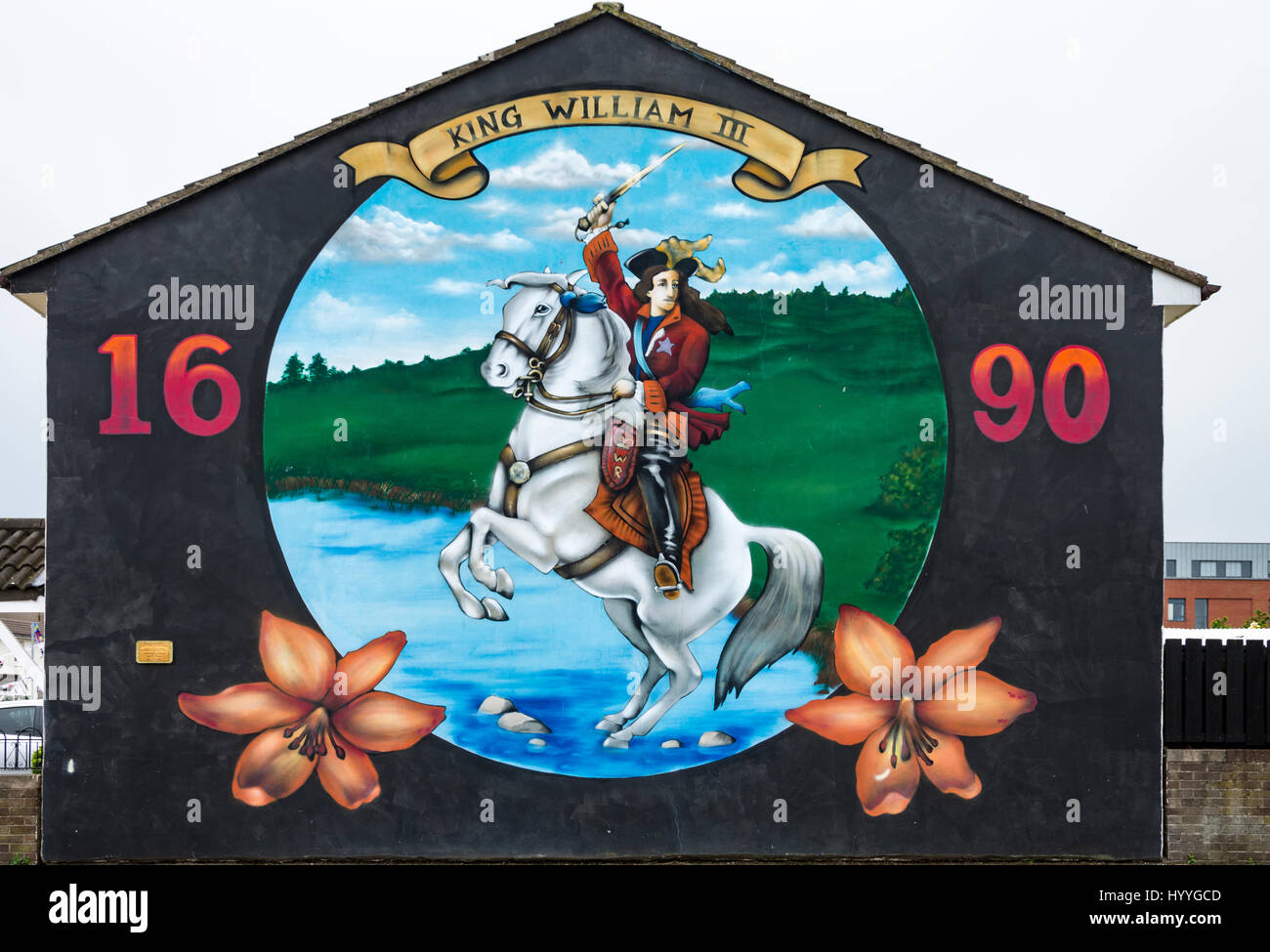 William of orange mural northern ireland Banque de photographies et d ...