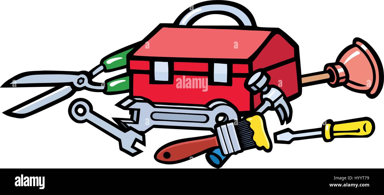 Outils à partir d'un boîte à outils. Image d'illustration vectorielle ...