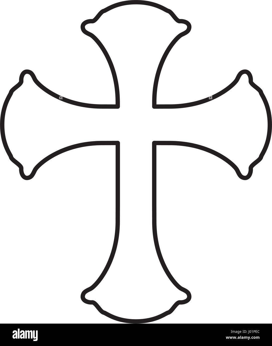 Icône symbole croix christianisme vector illustration graphic design ...