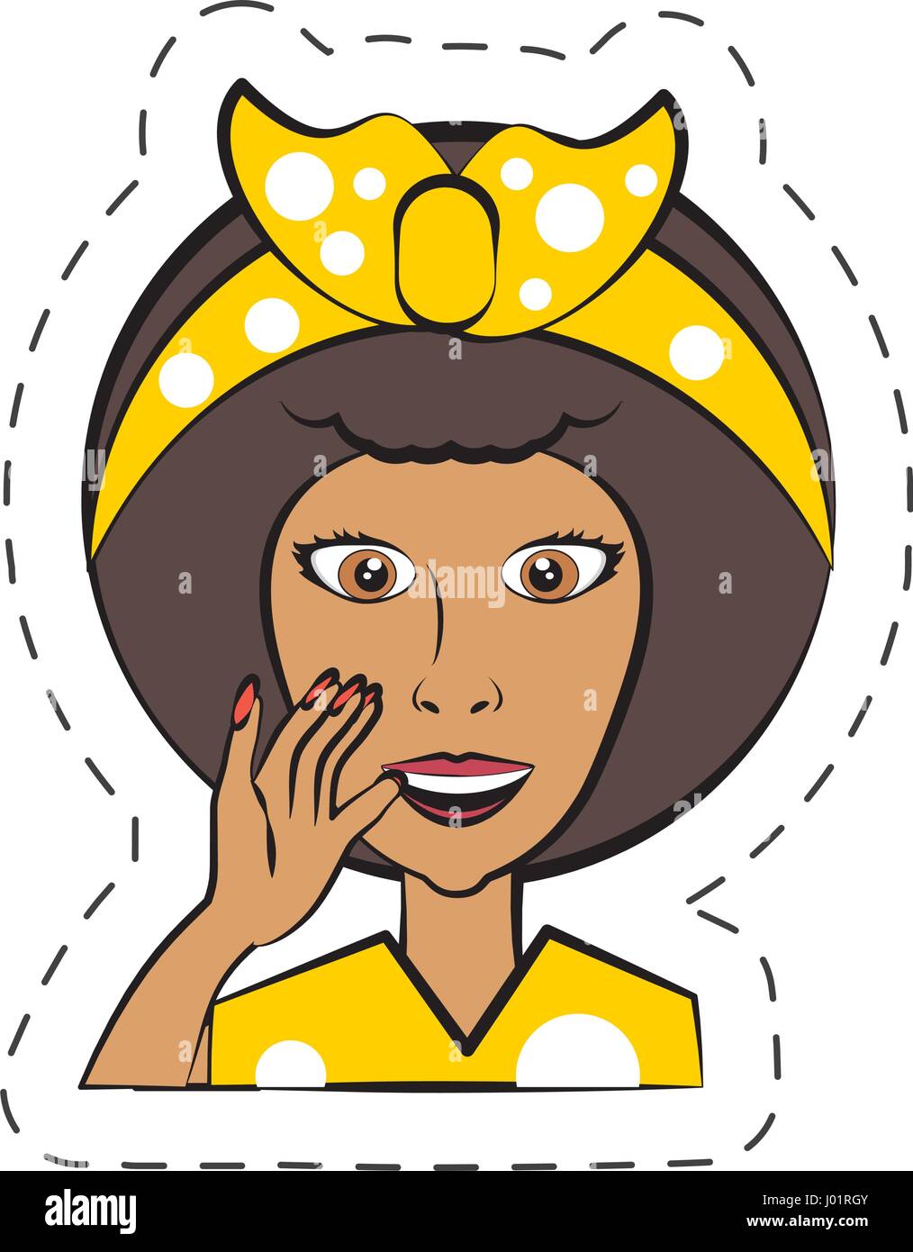 Femme claque visage Banque d'images vectorielles - Alamy