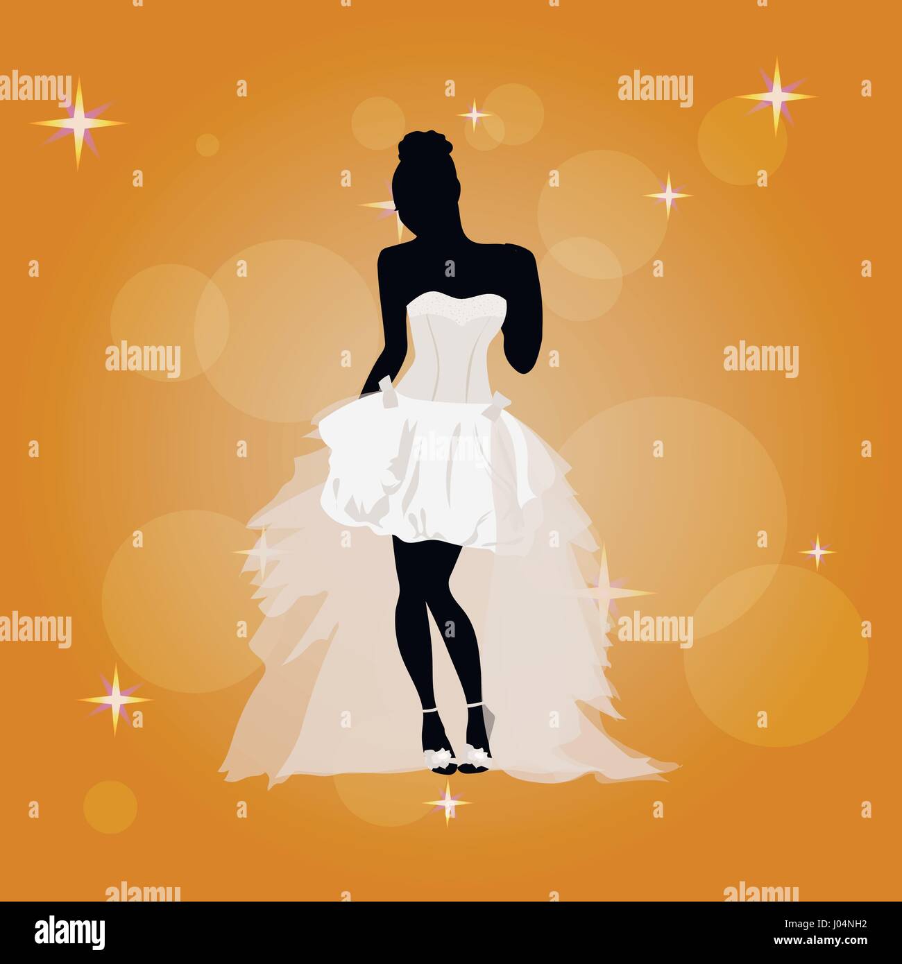 Femme en robe fluide Banque d'images vectorielles - Alamy