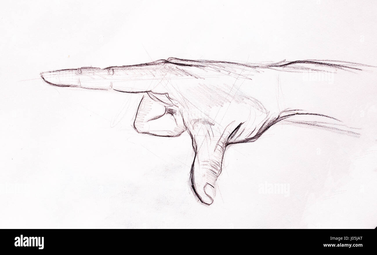 La main dessin croquis au crayon, sur de vieux papier Photo Stock - Alamy