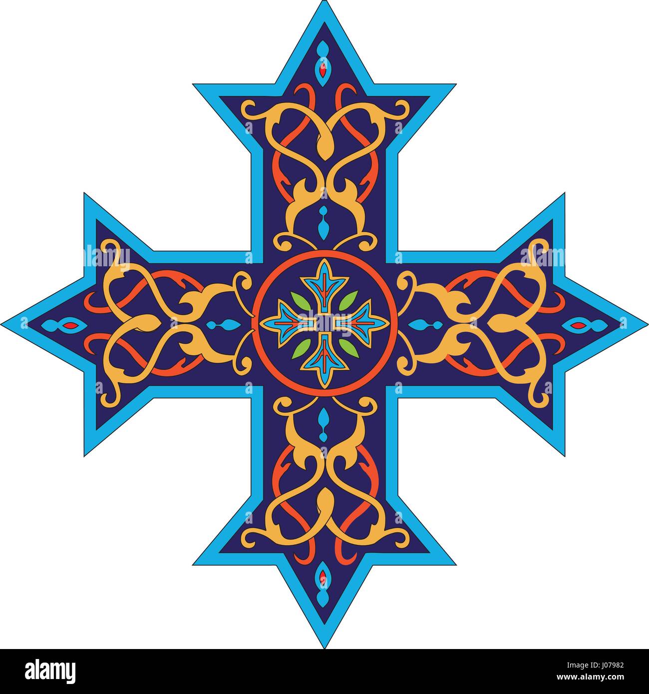 Croix copte est un modèle utilisé par l'Église copte catholique et l ...