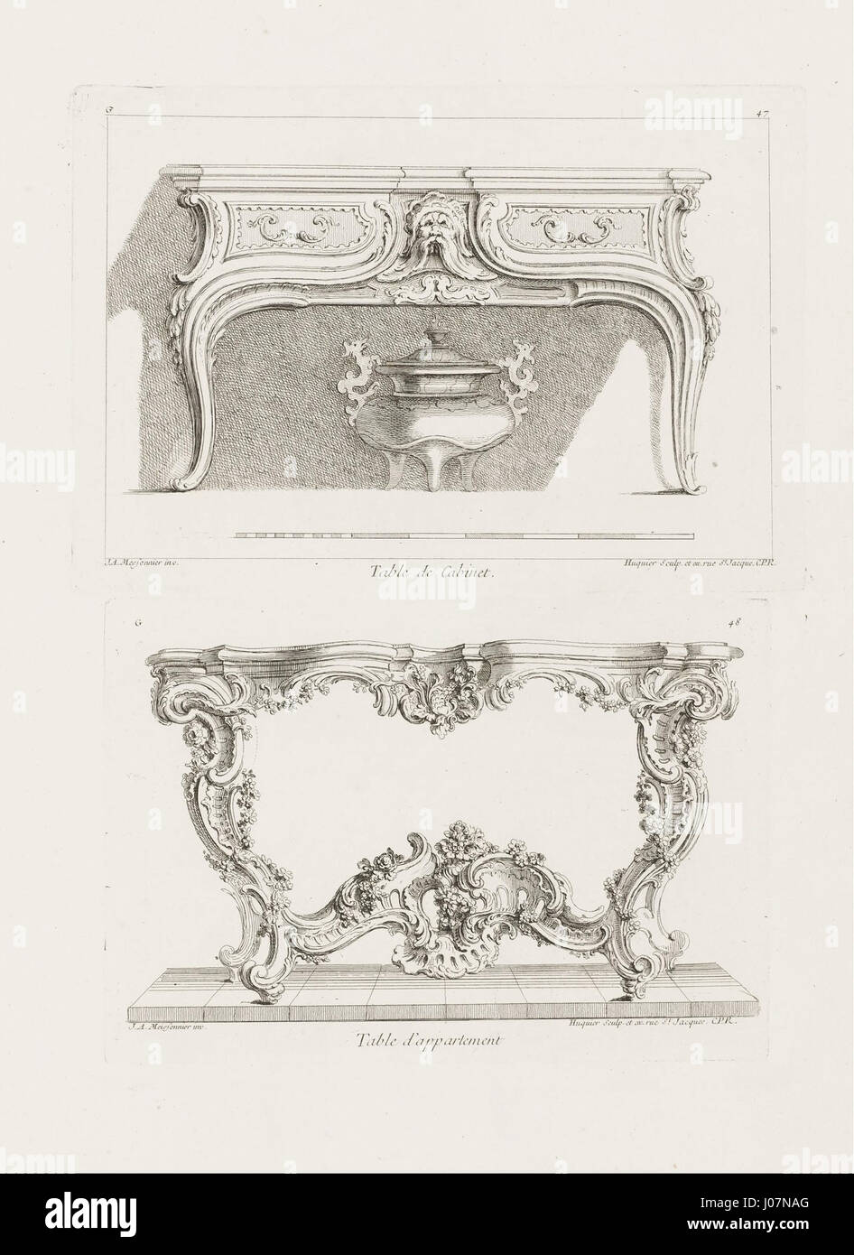 Cette étude de table de juste-Aurèle Meissonnier, designer rococo ...
