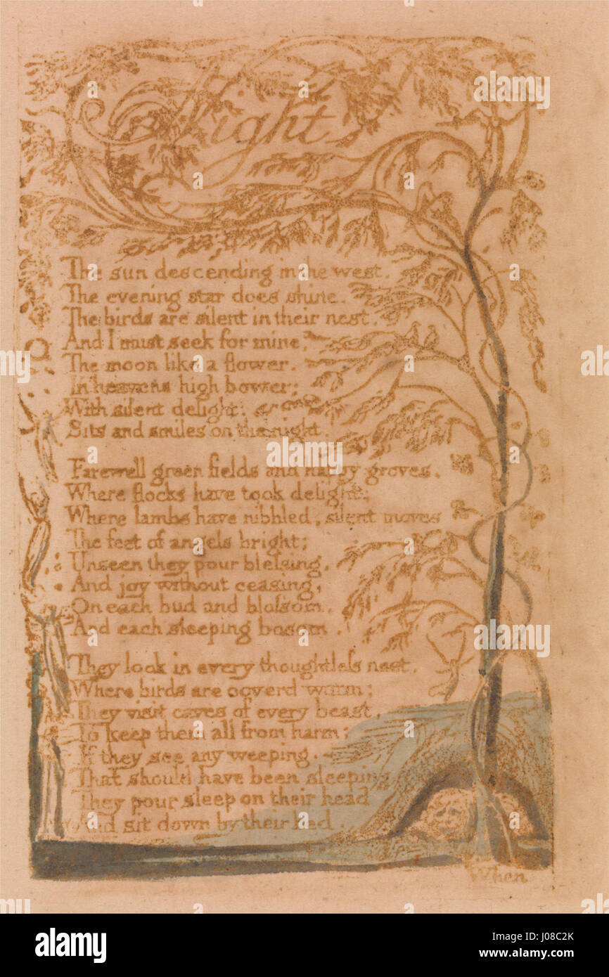 William blake songs innocence plate Banque de photographies et d’images ...