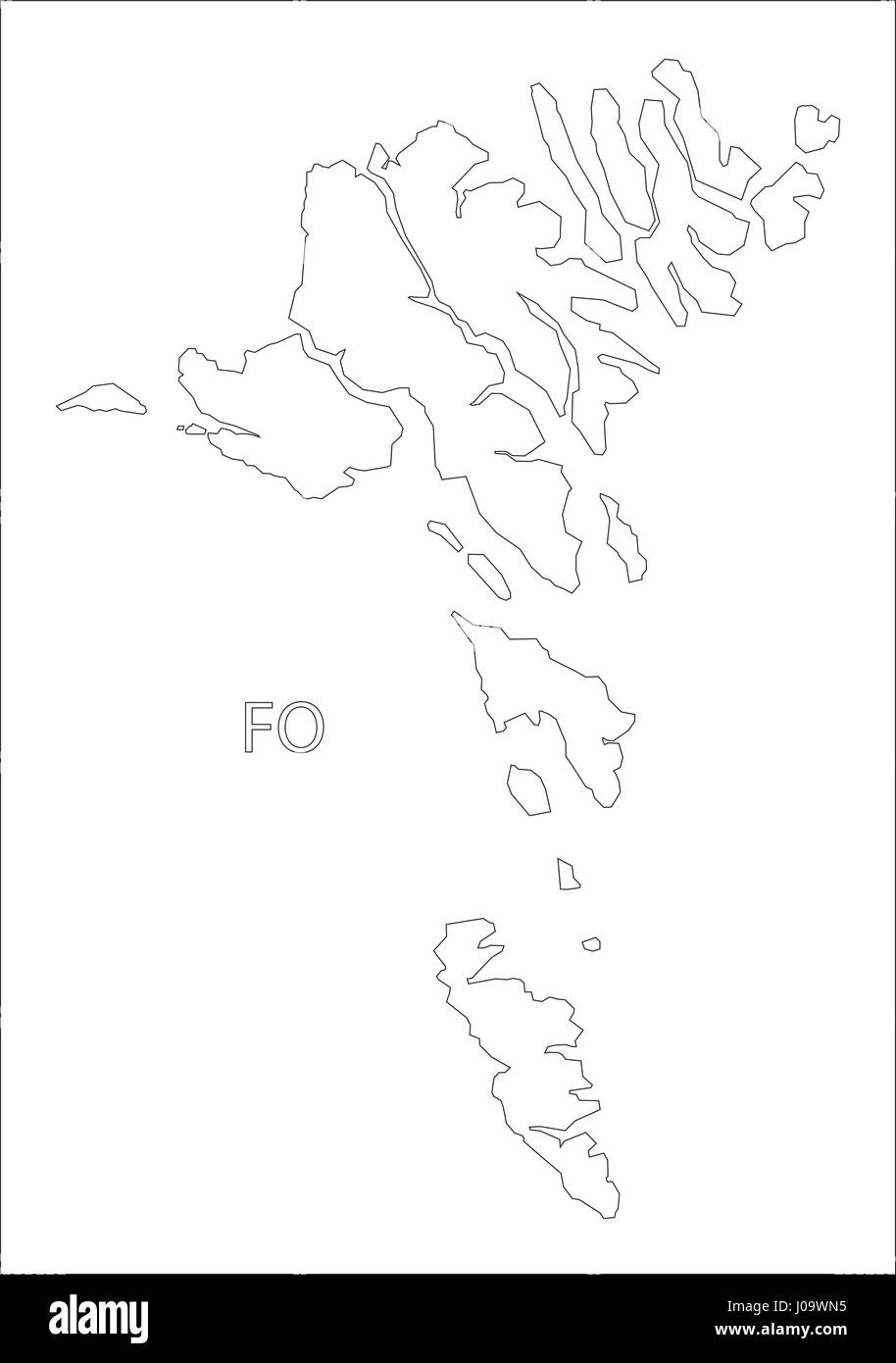Map faroe islands Banque d'images vectorielles - Alamy