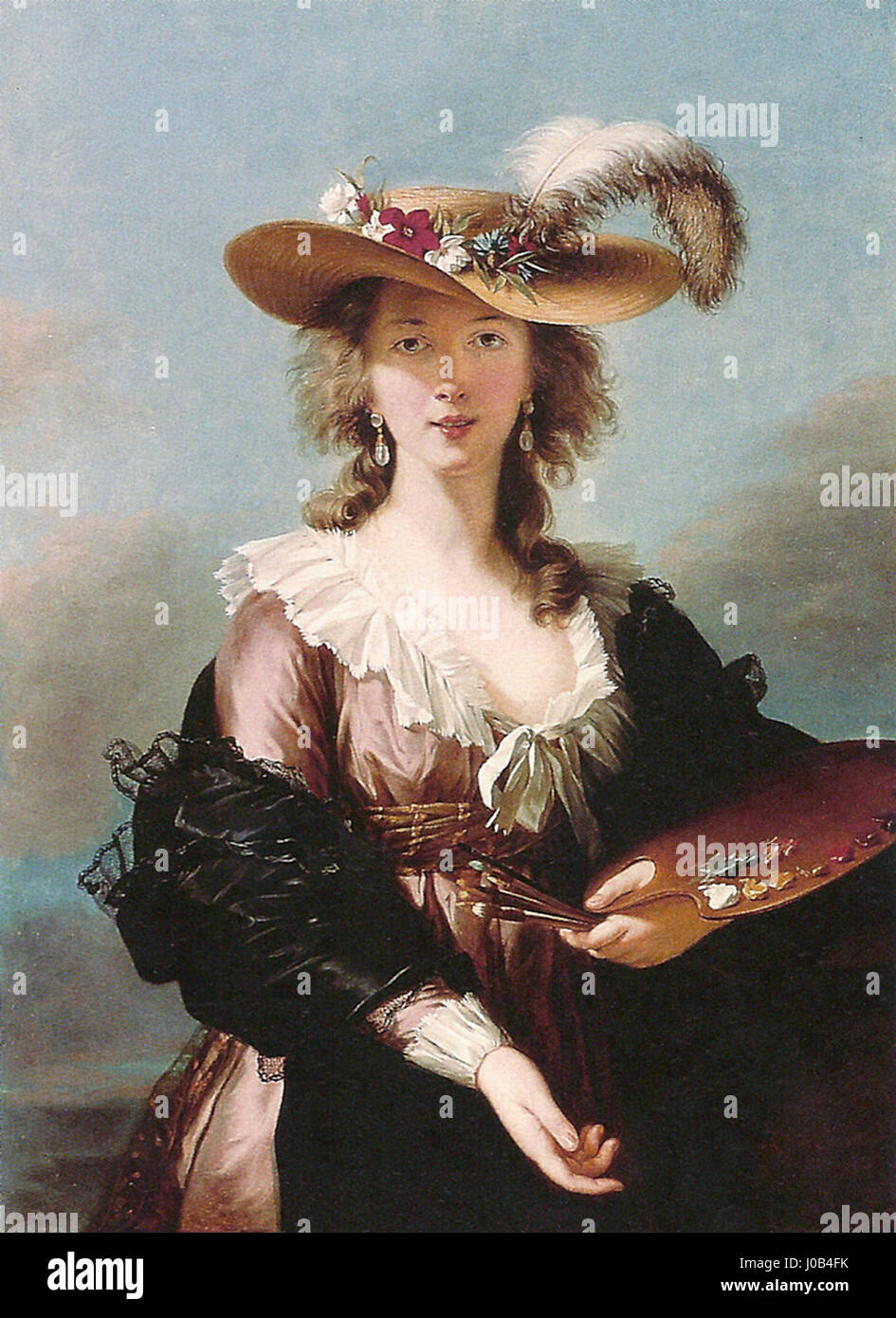 Vigee lebrun autoportrait au chapeau de paille Banque de photographies ...
