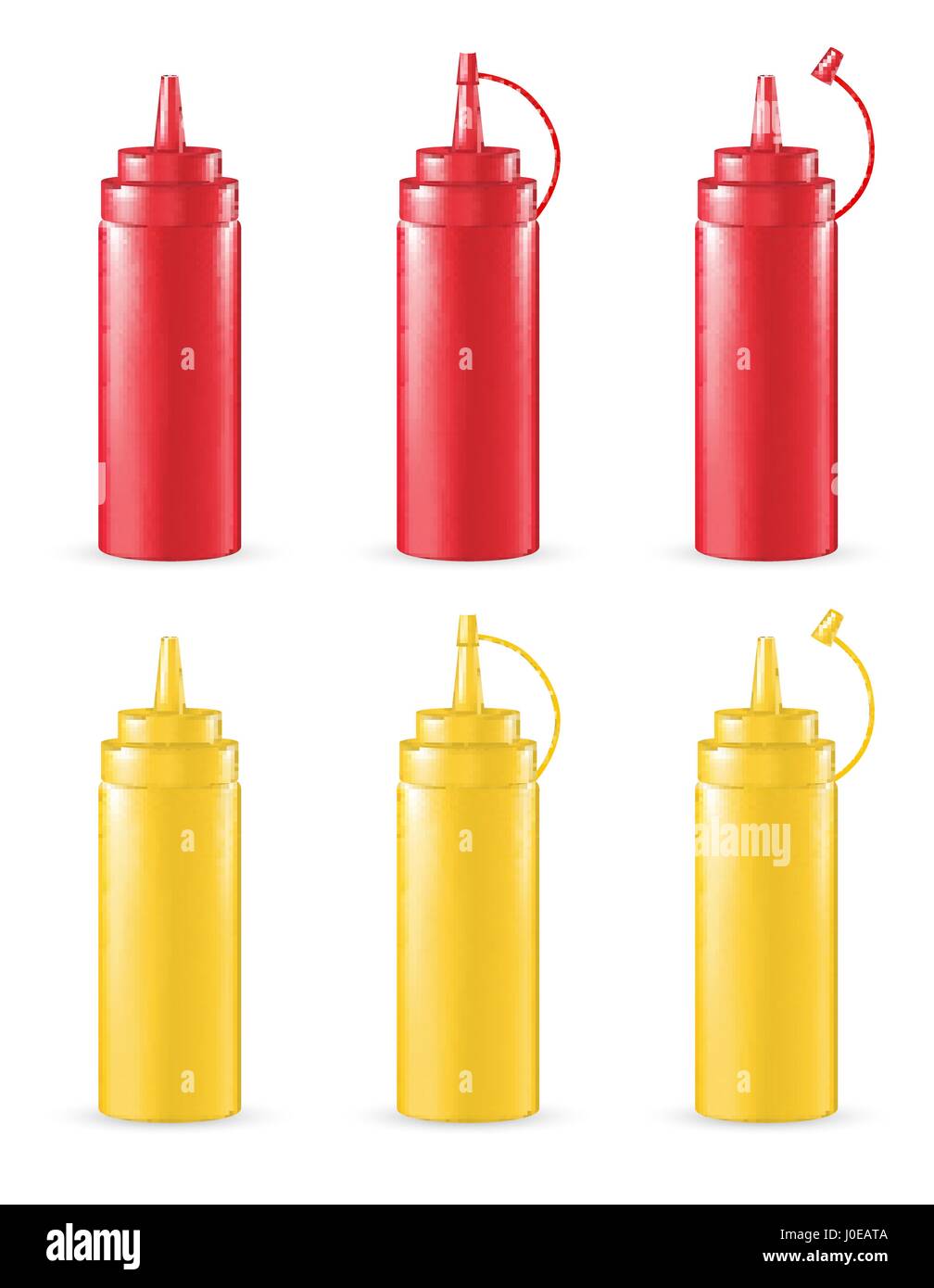 Real 3D rouge et jaune tube sauce Image Vectorielle Stock - Alamy