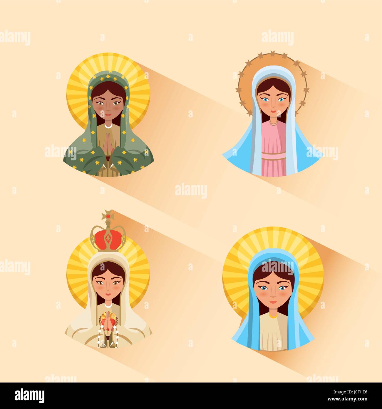 Statue catholique vierge marie Banque d'images vectorielles - Alamy